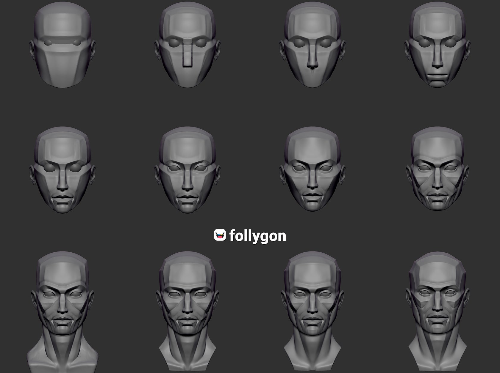 Sculpting The Planes of the Head | In-Depth Tutorial – Follygon